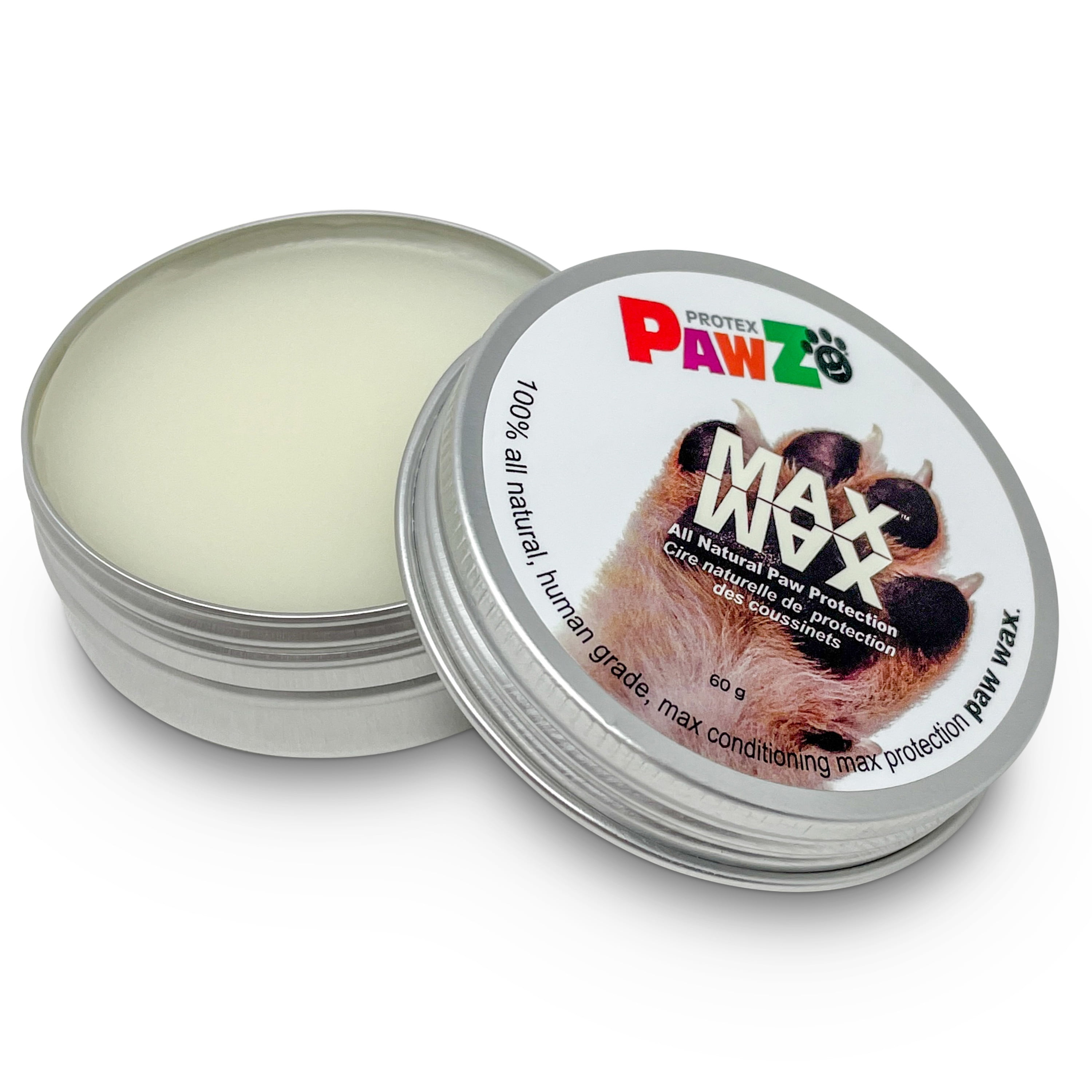 PawZ Max Wax Dog Paw Balm 60g, 100% All Natural Paw Protector, Lick ...