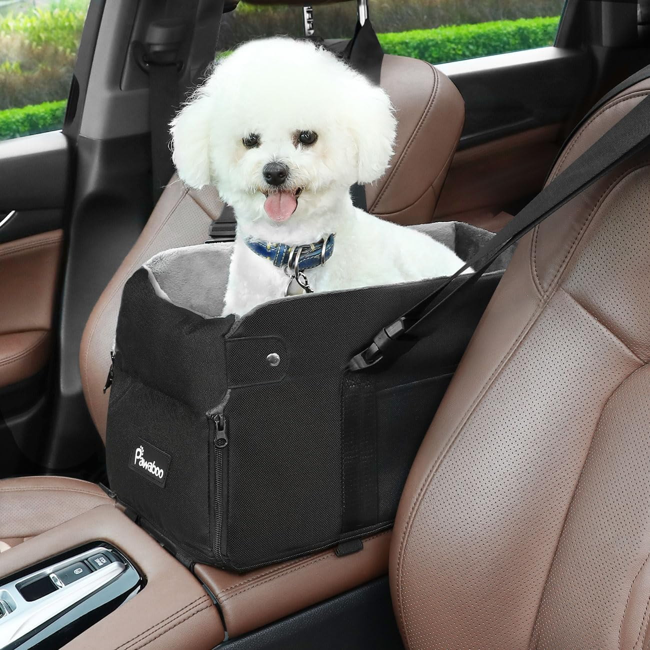 Pawaboo Center Console Dog Car Seat, Dog Car Seats for Small Dogs ...