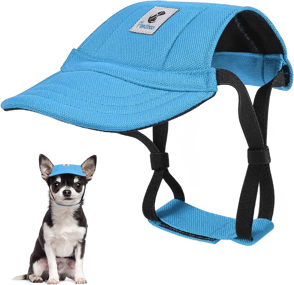 Pawaboo Dog Baseball Cap - Upgraded Elastic Ear Holes - Adjustable Dog ...