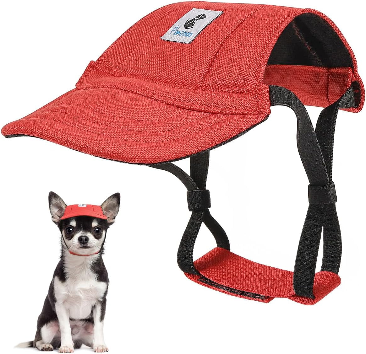 Pawaboo Dog Baseball Cap - Upgraded Elastic Ear Holes - Adjustable Dog ...