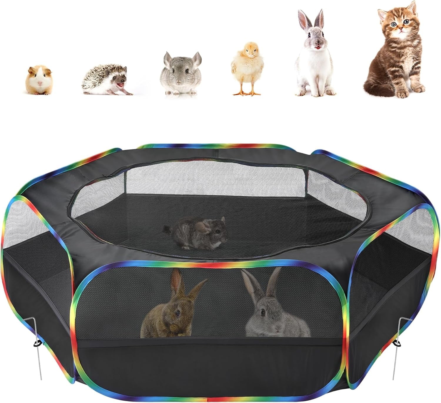 Pawaboo Small Animals Playpen, Waterproof Small Pet Cage Tent with ...