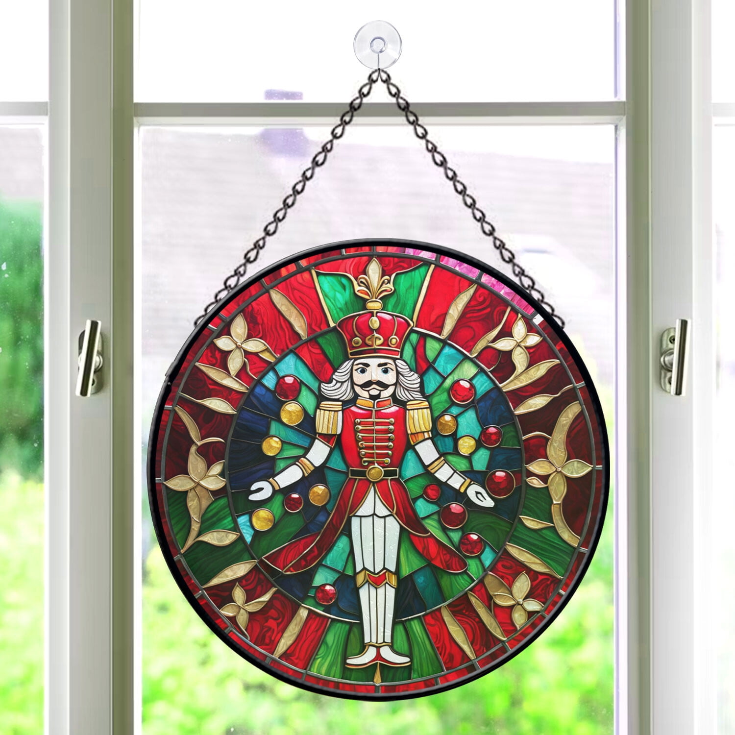 Pawberry Nutcracker Window Hanging Stained Glass, Nutcracker ...