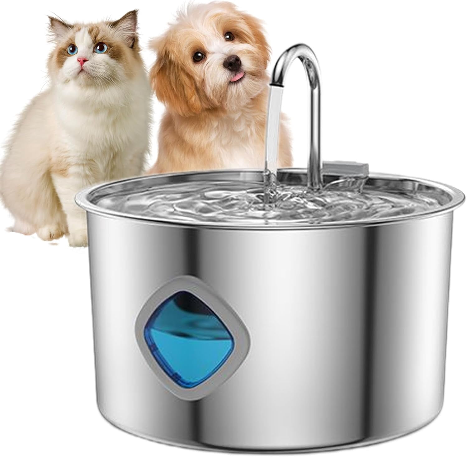 Pawdrate dog water fountain,Stainless Steel Filtered Recirculating ...