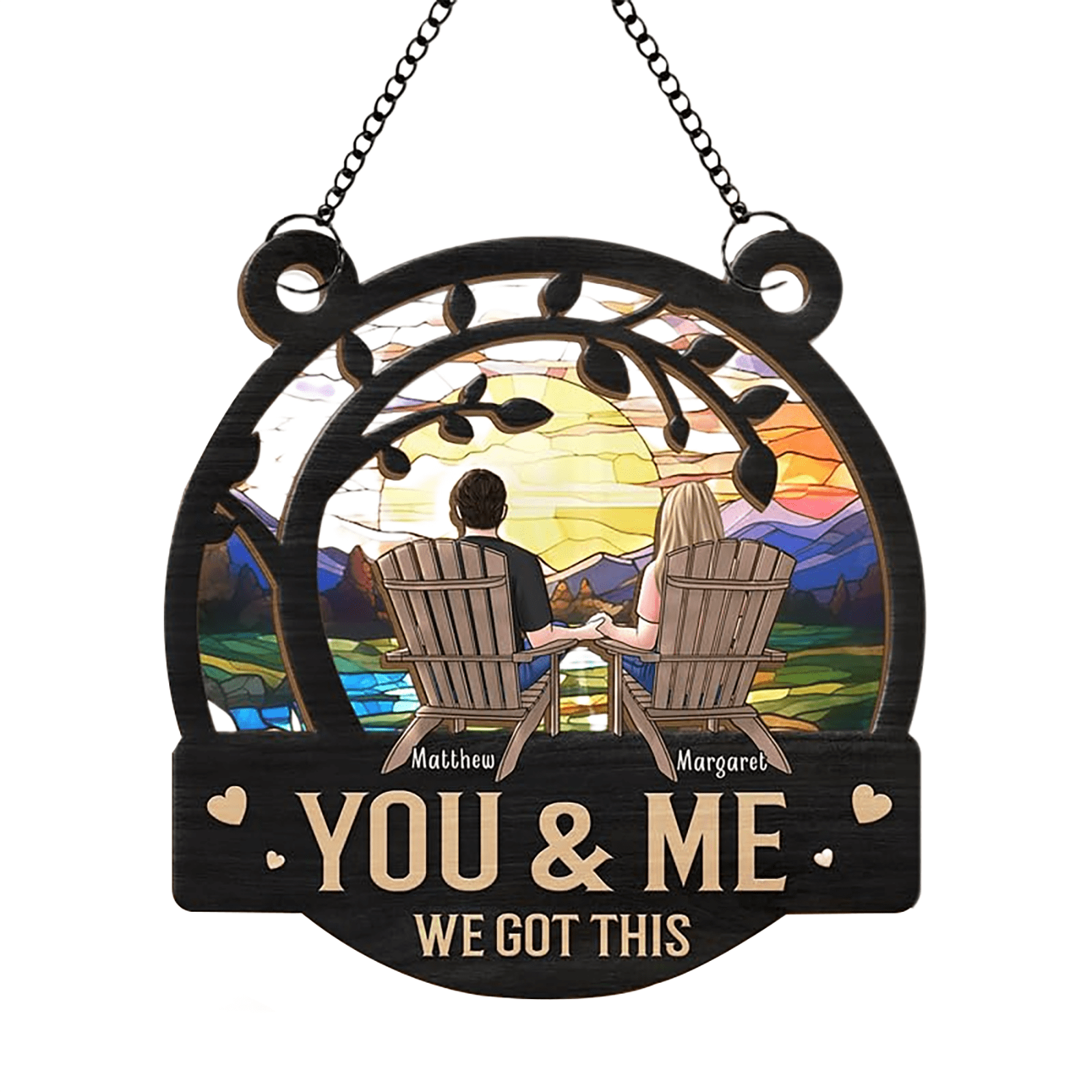 Pawfect House You & Me Together Forever Personalized Couple Suncatchers ...