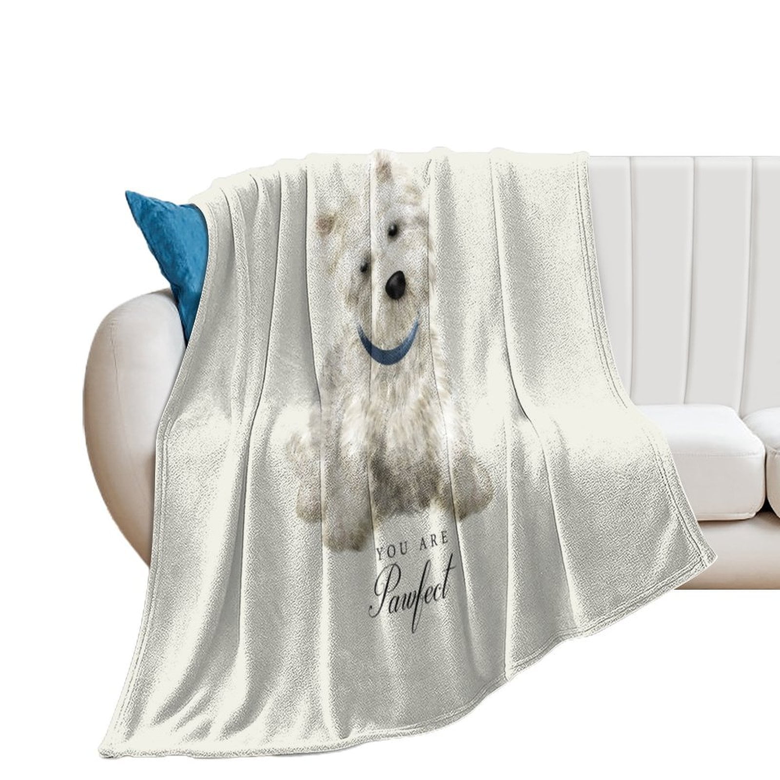 Pawfect Westie Throw Blanket Heavy Soft Plaid Thins Giant Sofa Blankets ...