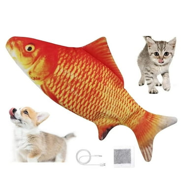 Cat Flipping n Flopping Fish Cat Toy - Realistic Wiggling Interactive ...