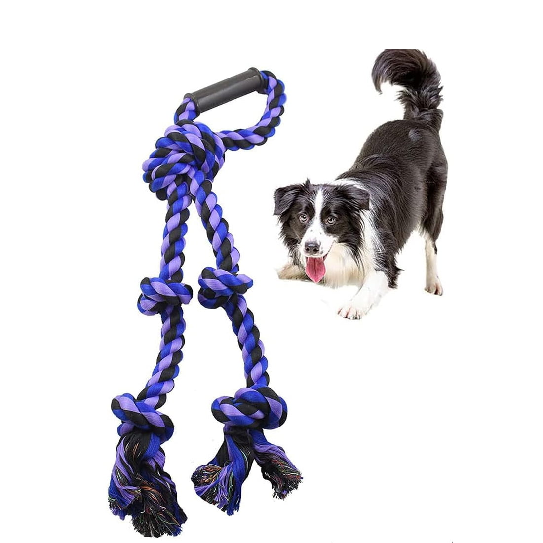 PawfectPals Durable Dog Chew Rope, Purple Handle, Large Dogs, Teeth ...