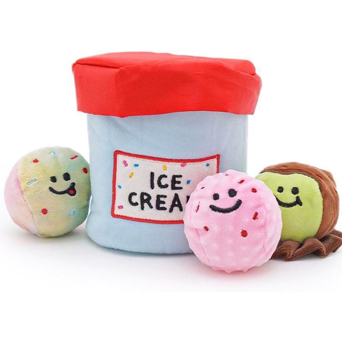 PawfectPals Interactive Squeaky, Funny, Unique Plush Toy with Ice Cream ...
