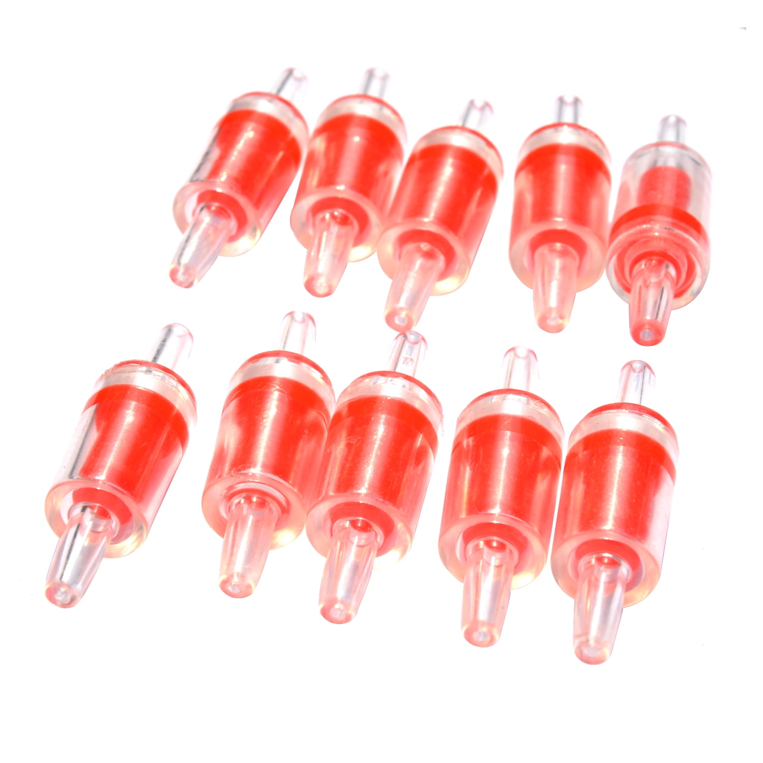 Pawfly 10 PCS Aquarium Air Pump Check Valves Red Plastic One Way Non ...