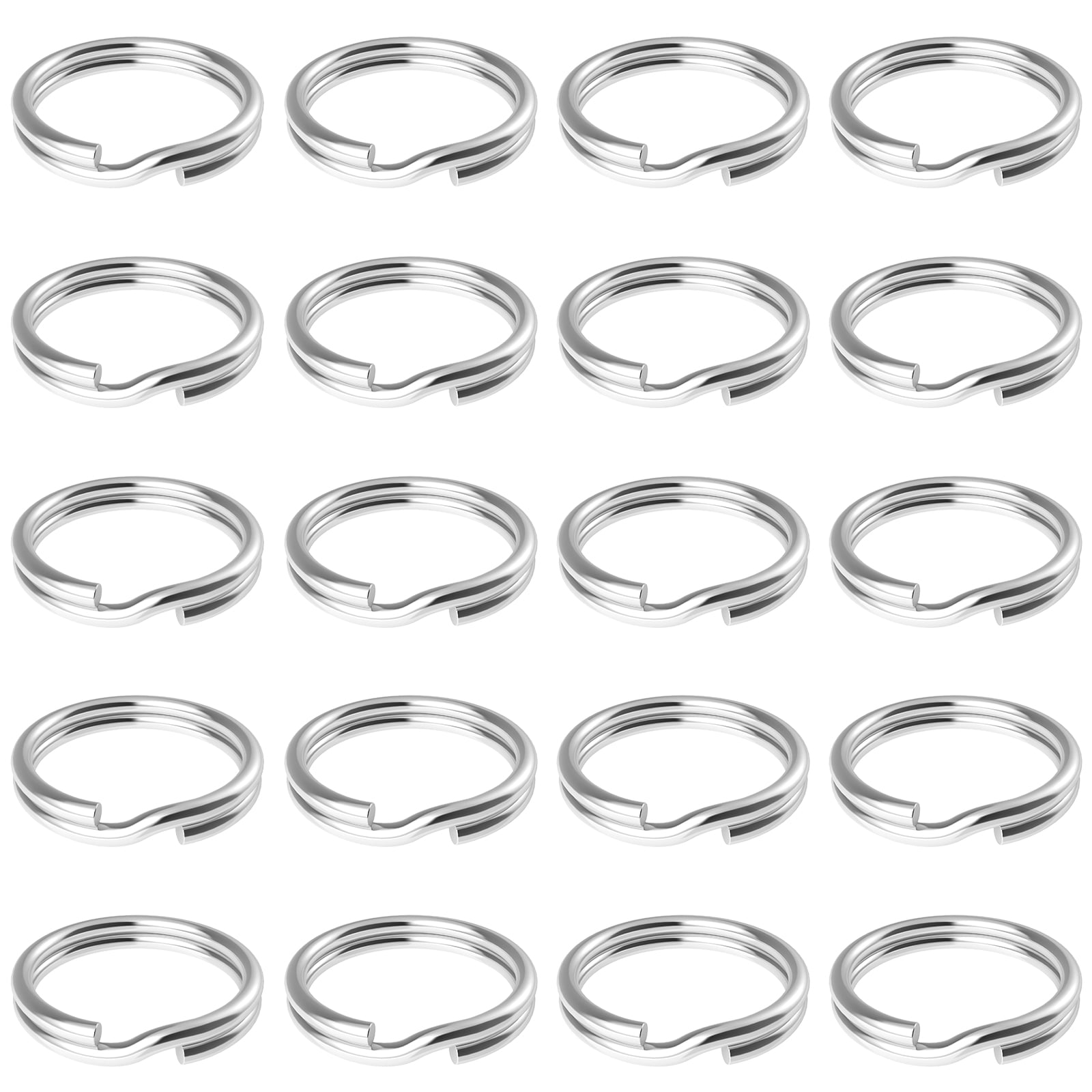 Pawfly 100 Pack 4/5 Inch Mini Split Jump Ring with Double Loops Small ...