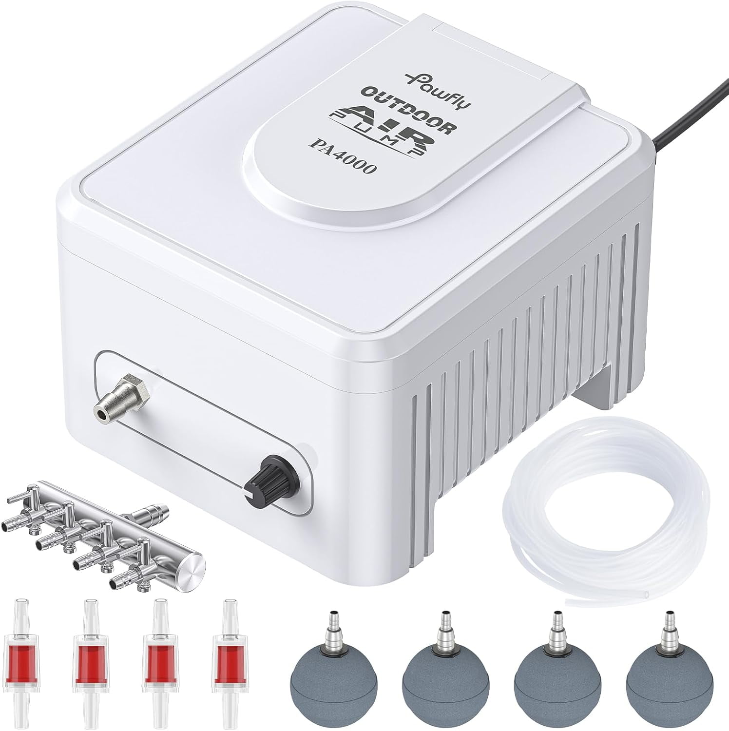 Pawfly Pond Air Pump 500 GPH Outdoor Oxygen Pump for Fish Koi Ponds up ...