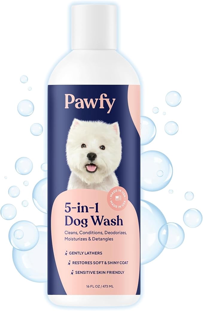 Pawfy Dog Shampoo and Conditioner for Itchy Skin Relief Puppy Shampoo ...