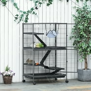 SmileMart 4-Level Rolling Rabbit Cage with Platform and Ramp for Small ...