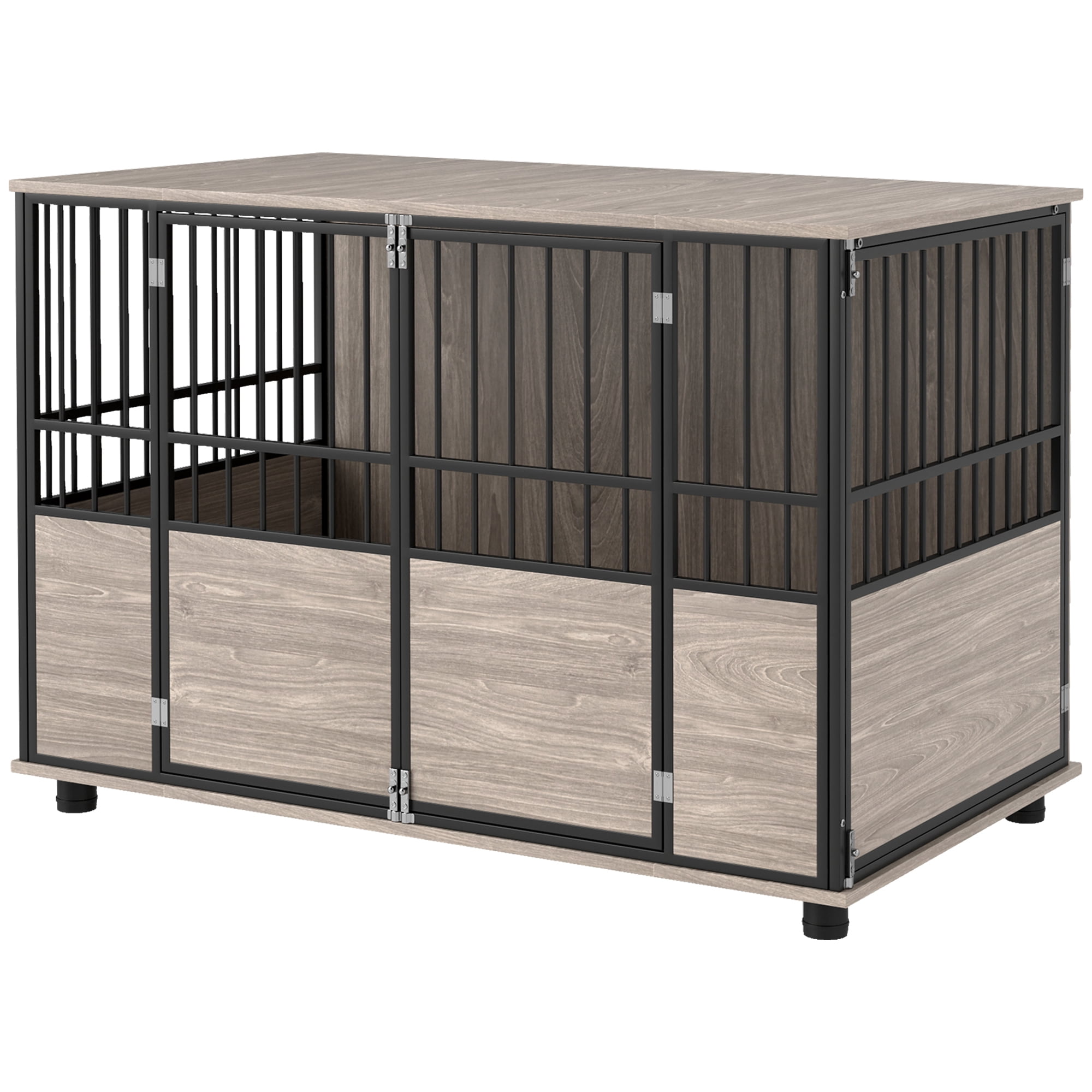 PawHut Dog Crate Furniture, Decorative Dog Kennel Indoor End Table with ...