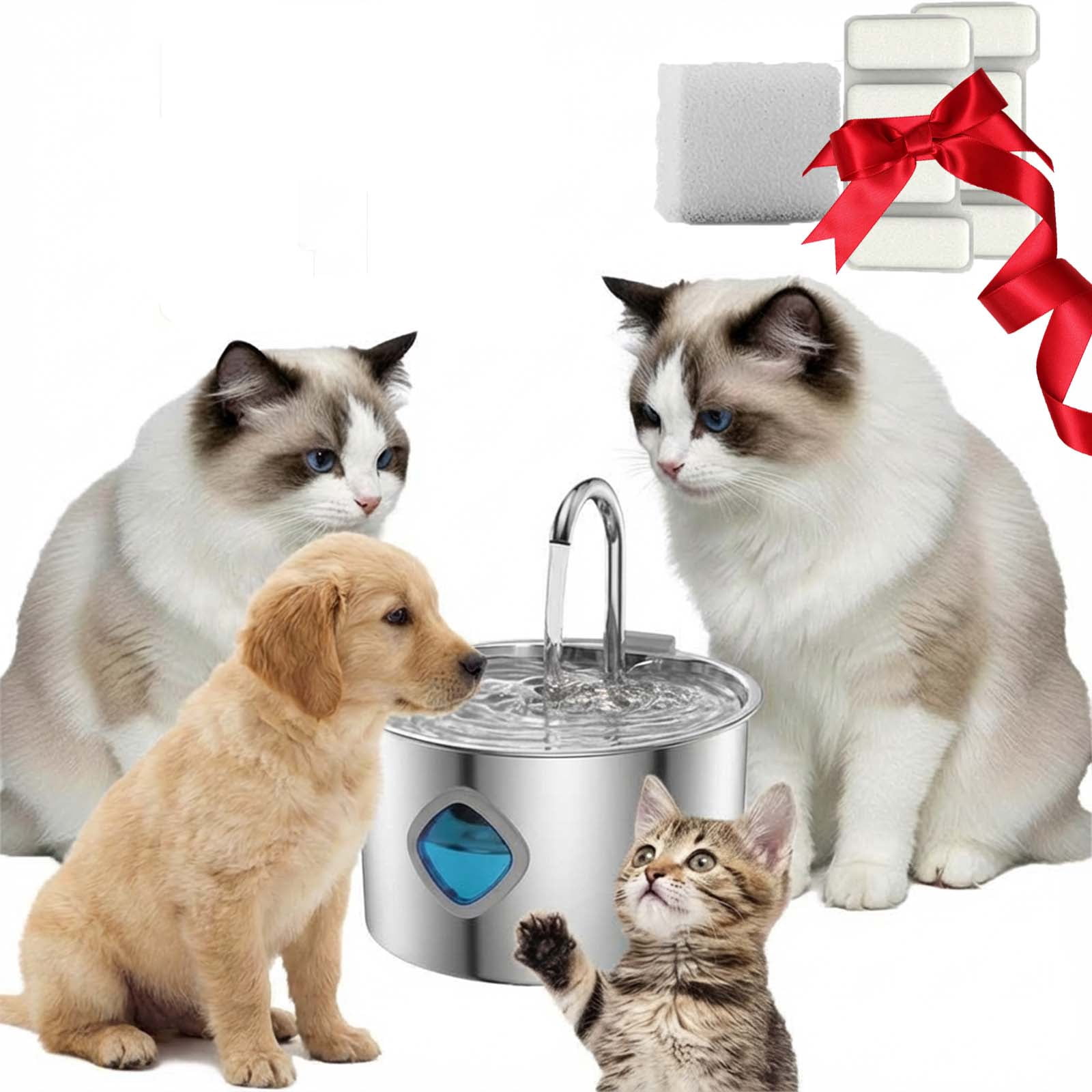 Pawira Cat Fountain, Pawira Water Fountain for Cats, 108oz Stainless ...