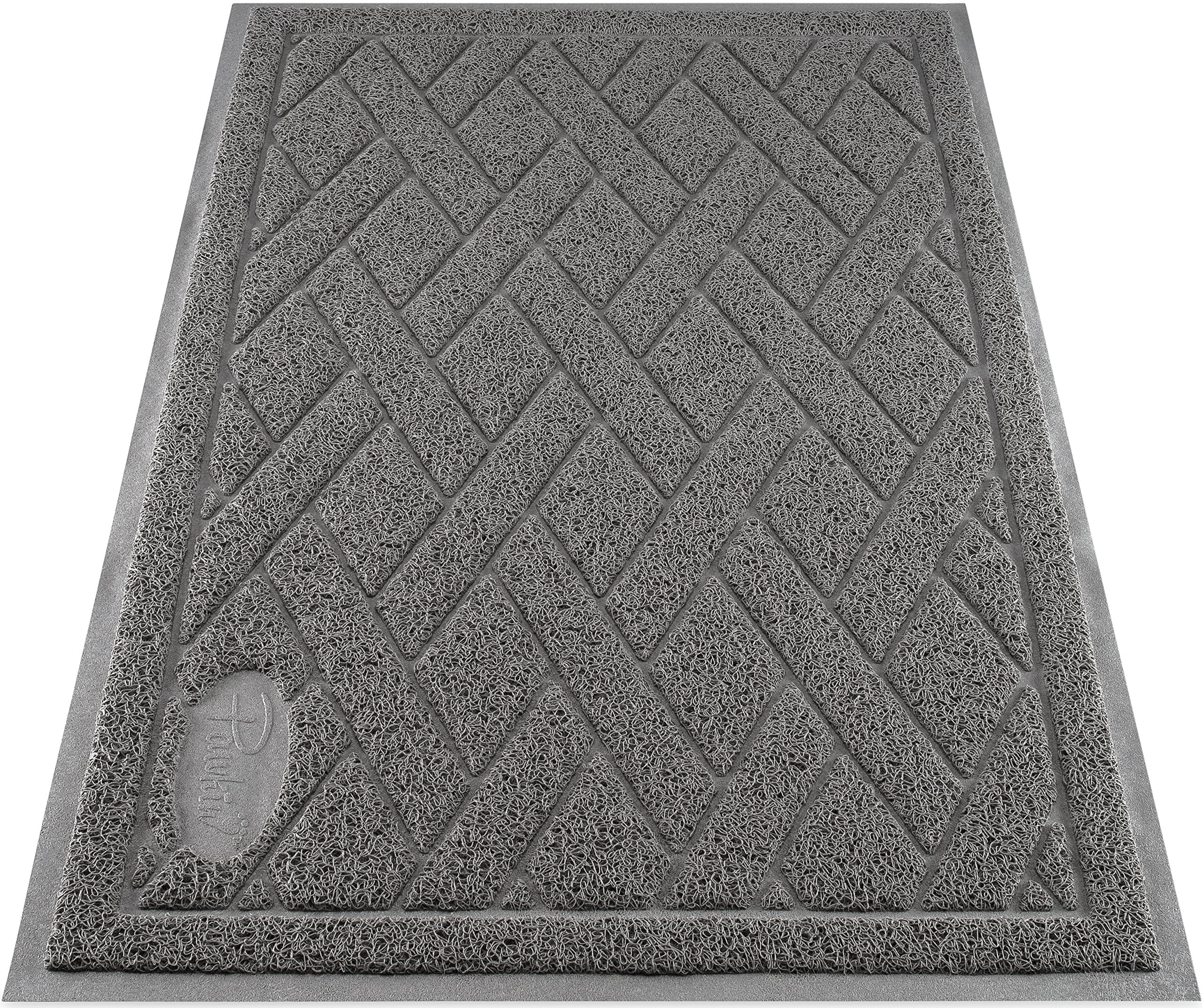 Pawkin Cat Litter Mat, Patented Design with Litter Lock Mesh, Extra ...