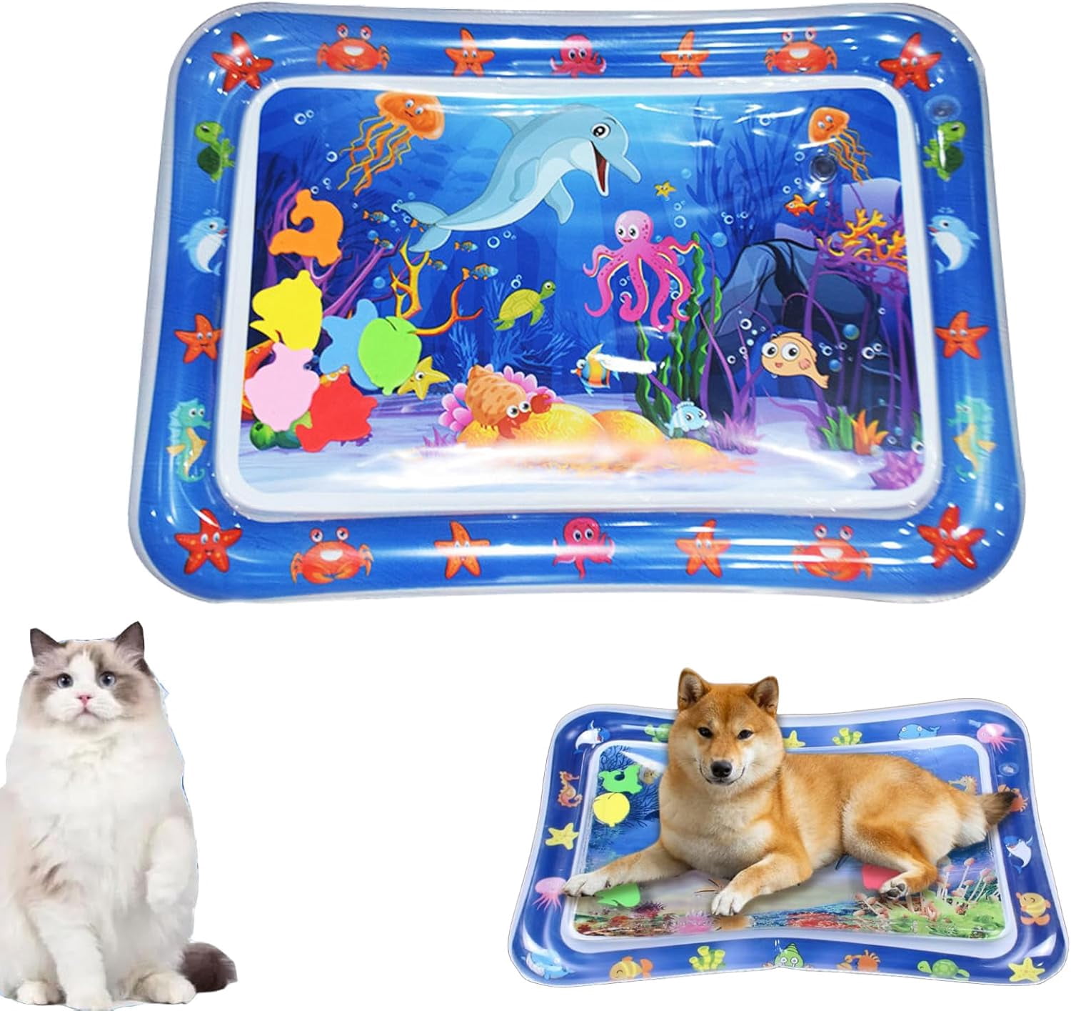 Pawkitty Water Mat, Paw Kitty Water Mat, Ocean Paws Play Pad for Cats ...