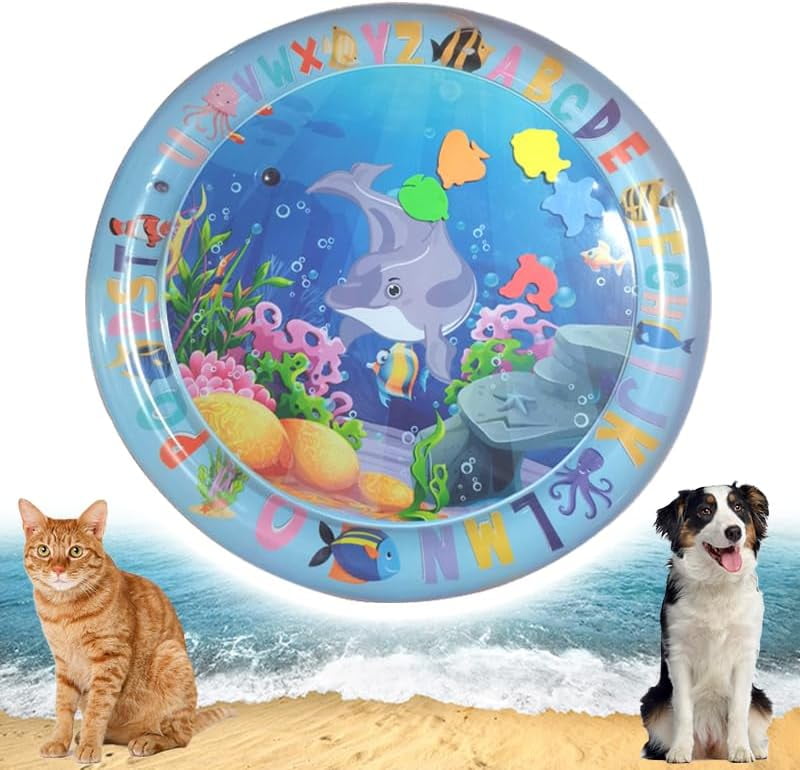 Pawkitty Water Mat, Pawkitty Pool Cats Waterbed, Water Sensory Pad ...