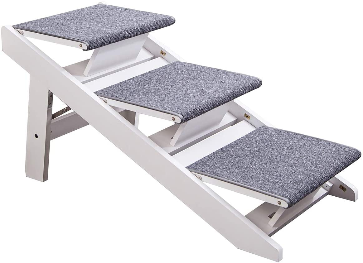 Pawland 2-in-1 Portable Folding Pet Stairs for Small Dogs & Cats ...