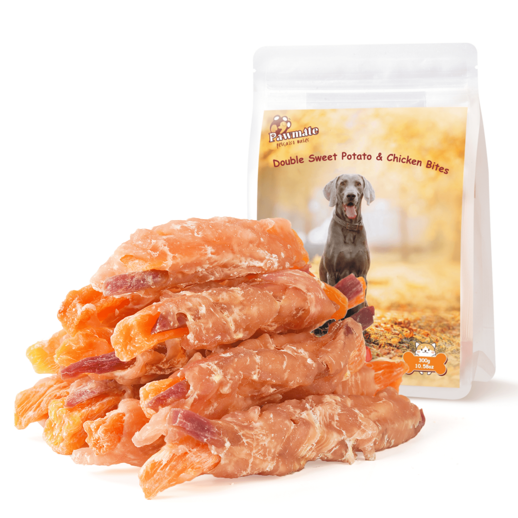 Pawmate Chicken Wrapped Orange & Purple Sweet Potato Dog Treats ...