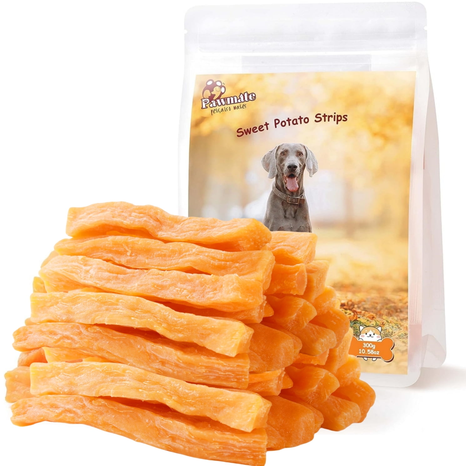 Pawmate Sweet Potato Snacks for Dogs, Healthy Grain-Free Treats, 10.5 ...