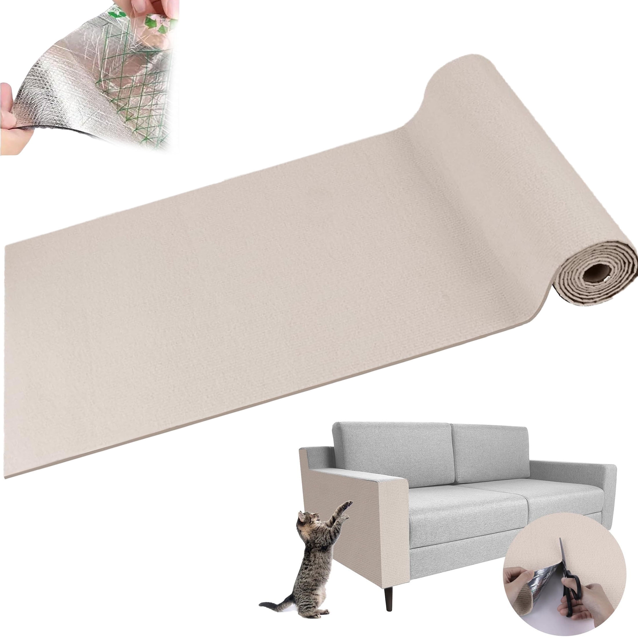 Self-Adhesive Cat Scratch Protector Carpet - Cut-to-Fit, DIY ...