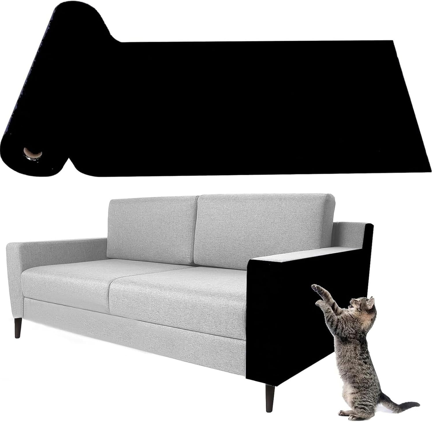 Pawmingle Cat Scratching Carpet, Cat Scratching Mat Self Adhesive, Wall ...