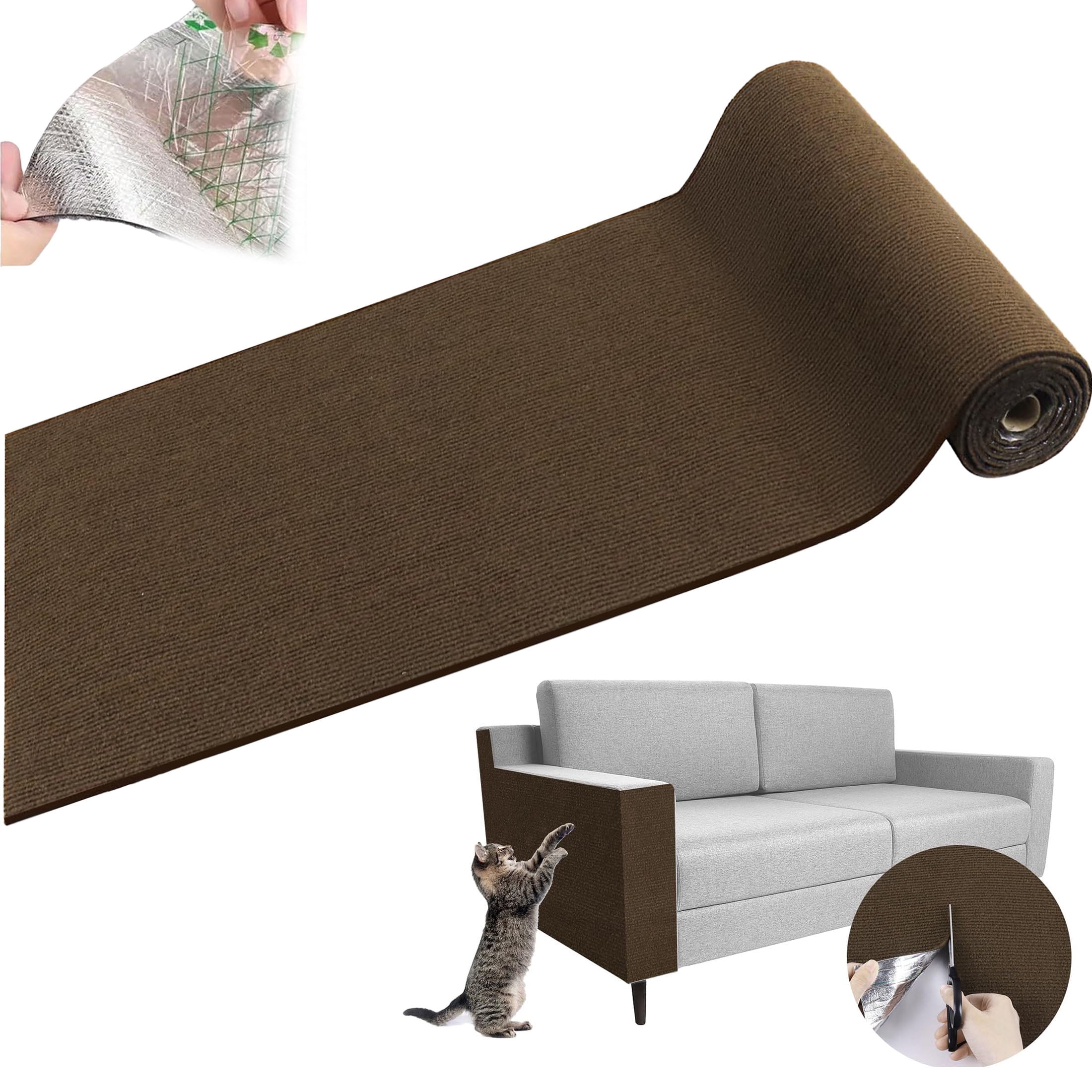 Self-Adhesive Cat Scratch Protector Carpet - Cut-to-Fit, DIY ...