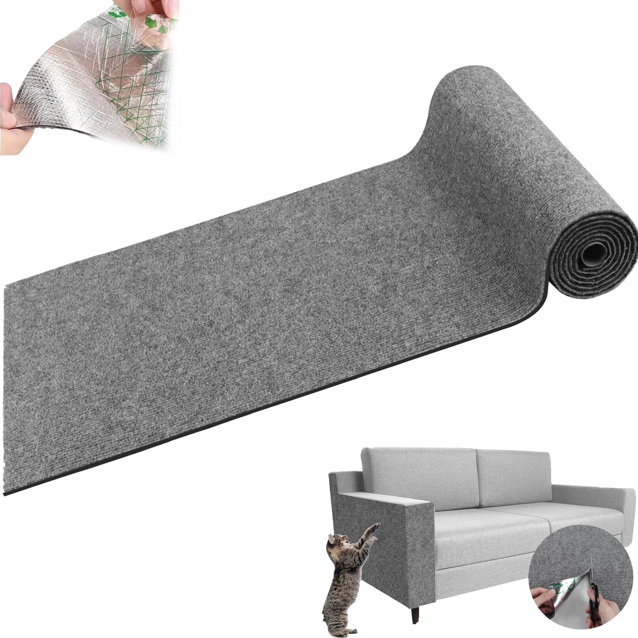 Self-Adhesive Cat Scratch Protector Carpet - Cut-to-Fit, DIY ...