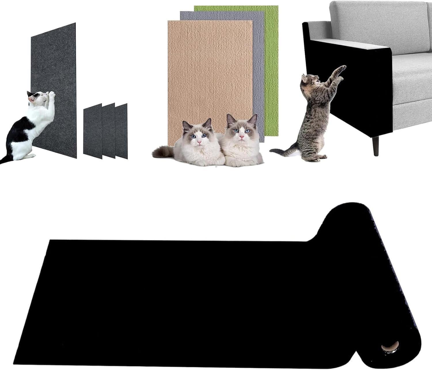 Pawmingle Cat Scratching Carpet, Couch Corner Protectors for Cats, Cat ...