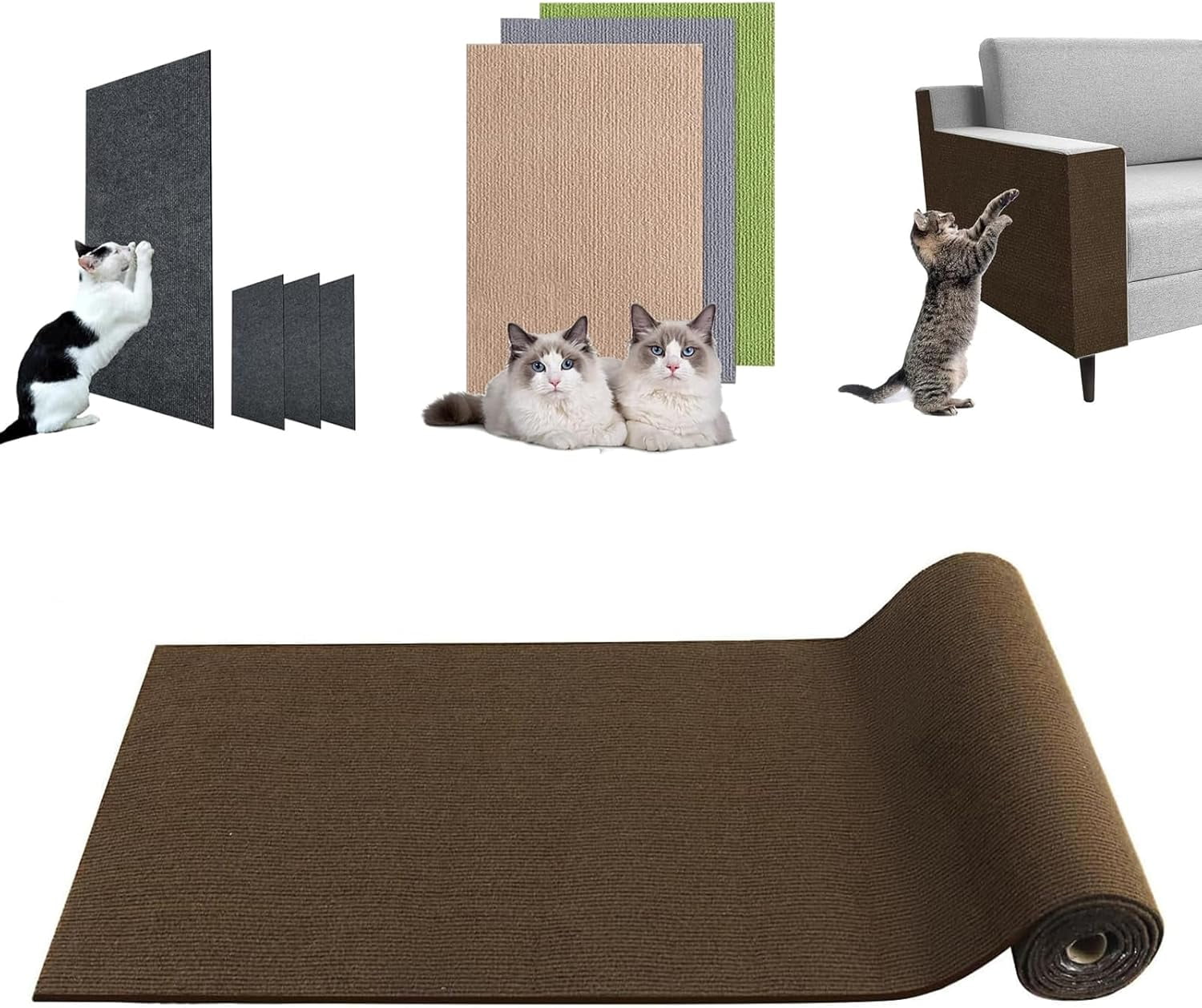 Pawmingle Cat Scratching Carpet, Couch Corner Protectors for Cats, Cat ...