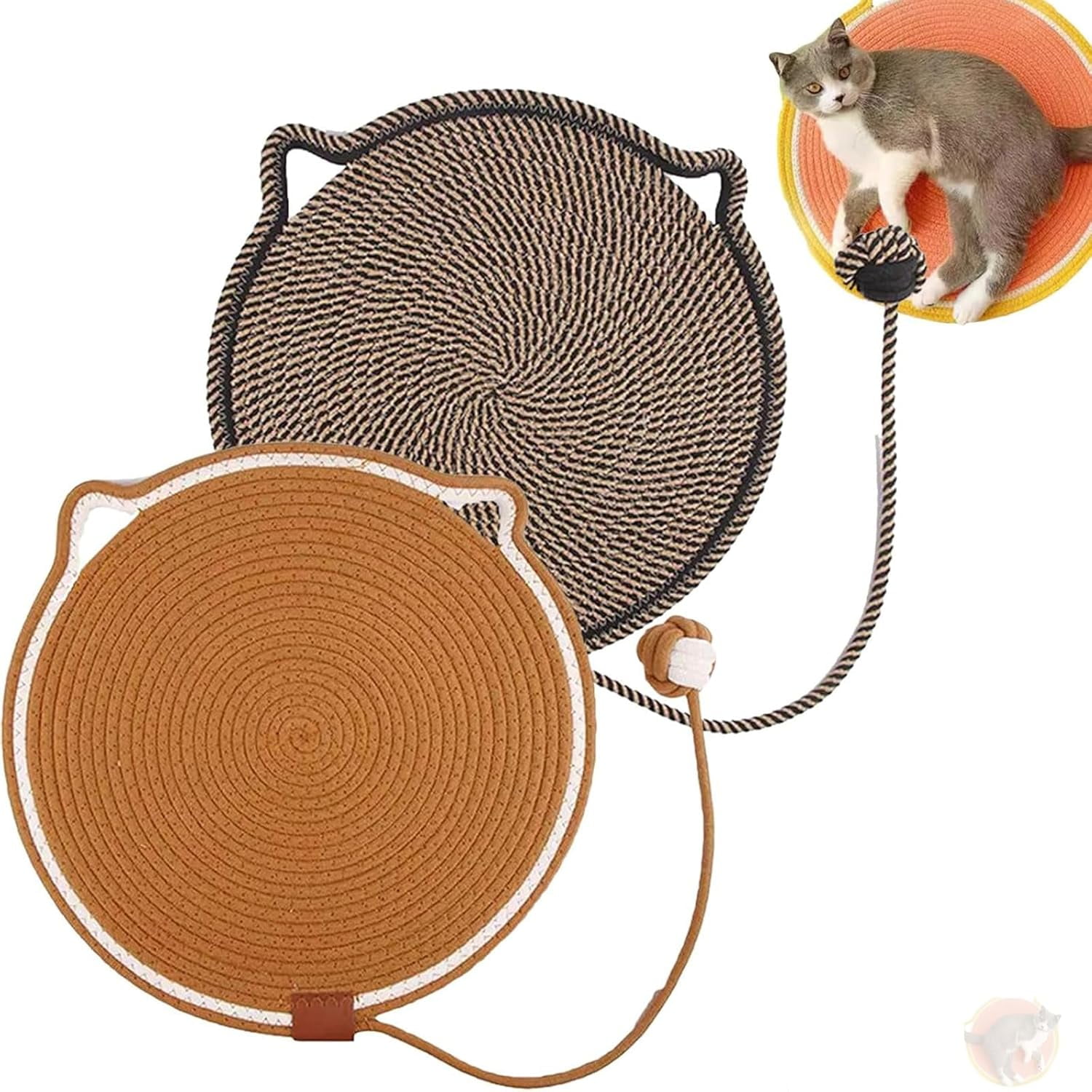 Pawmingle Cat Scratching Carpet,Dual Scratching Pad for Cats with Ball ...