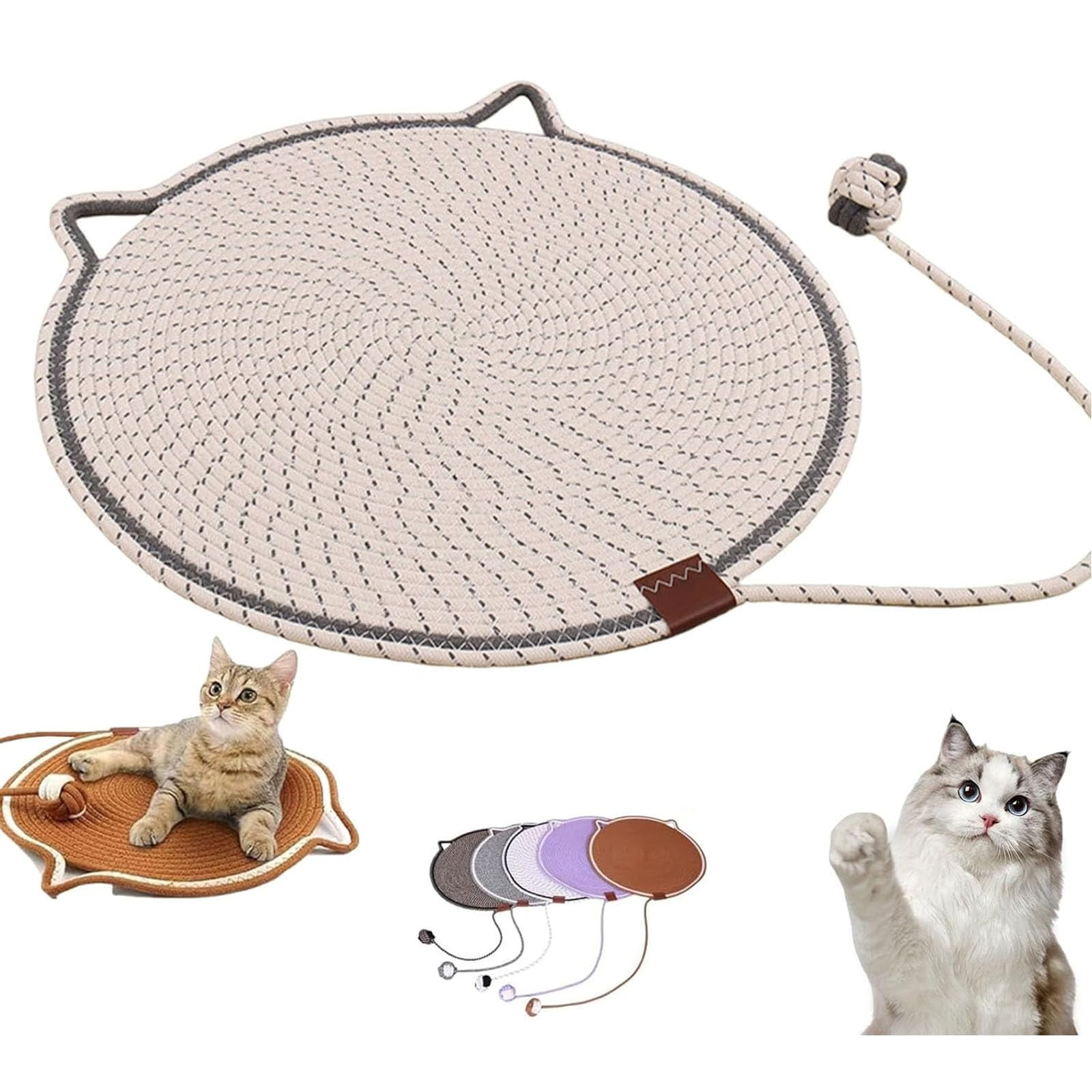 Pawmingle Cat Scratching Carpet, Interactive Dual Scratching Pad ...