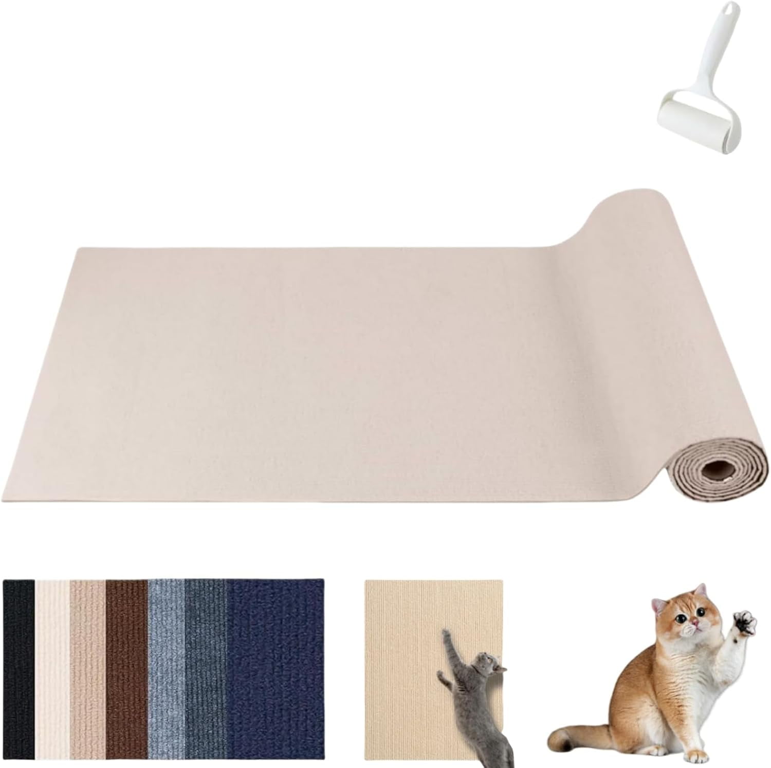 Pawmingle Cat Scratching Carpet, Pawmingle 1, Sticky Scratch Wall Mat ...