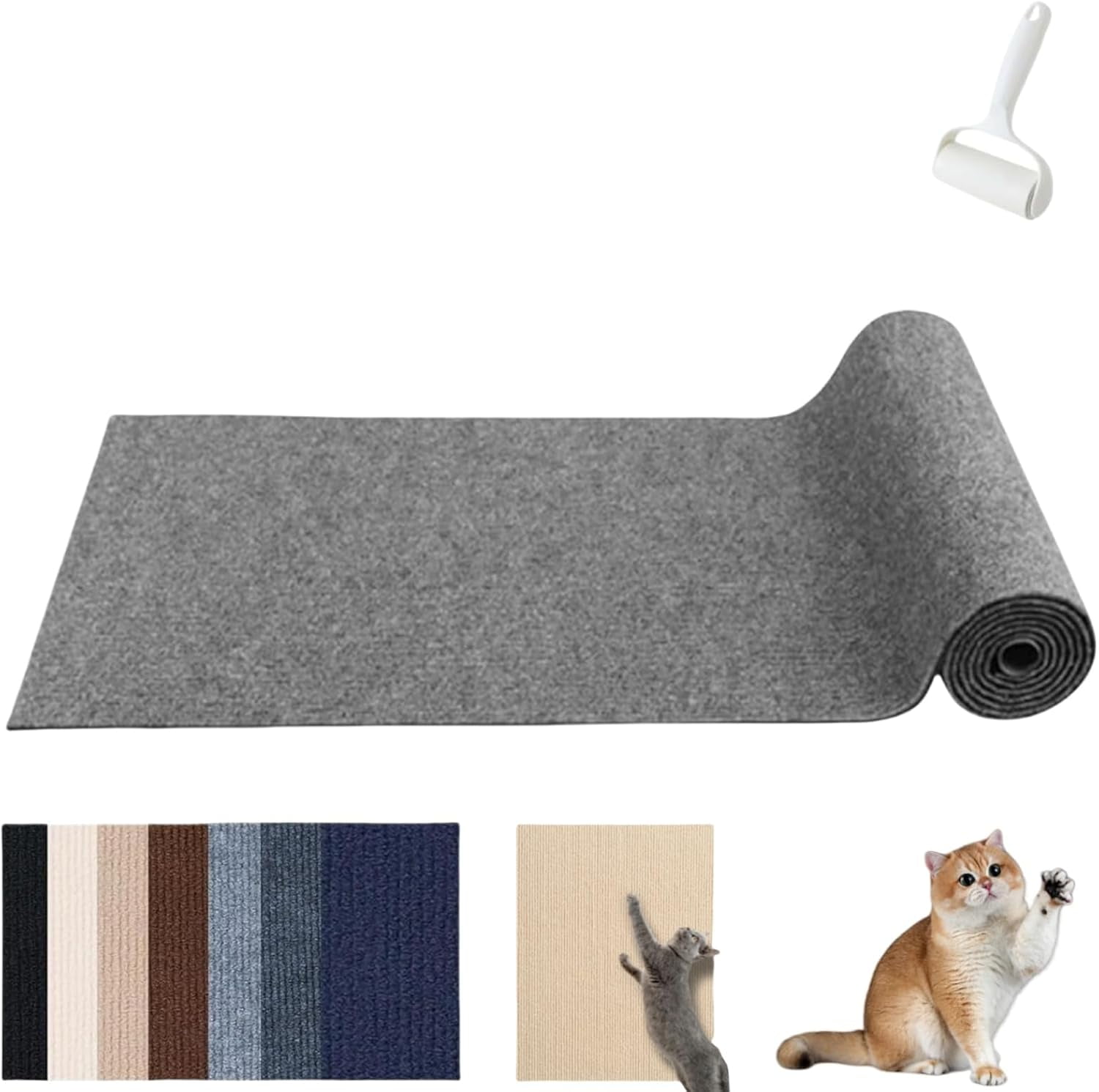 Pawmingle Cat Scratching Carpet, Pawmingle 1, Sticky Scratch Wall Mat ...