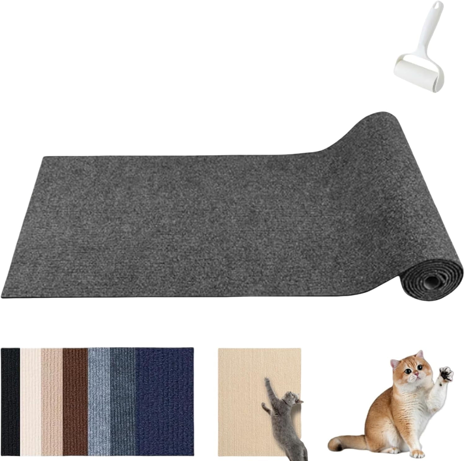 Pawmingle Cat Scratching Carpet, Pawmingle 1, Sticky Scratch Wall Mat ...