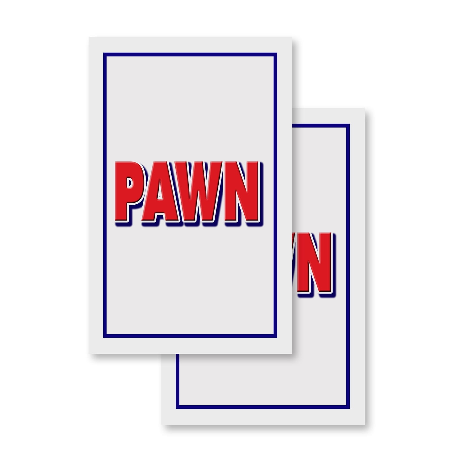 Pawn (2-PACK) 24" x 36" Vinyl Decals | Sign Insert Peel & Stick Decals ...