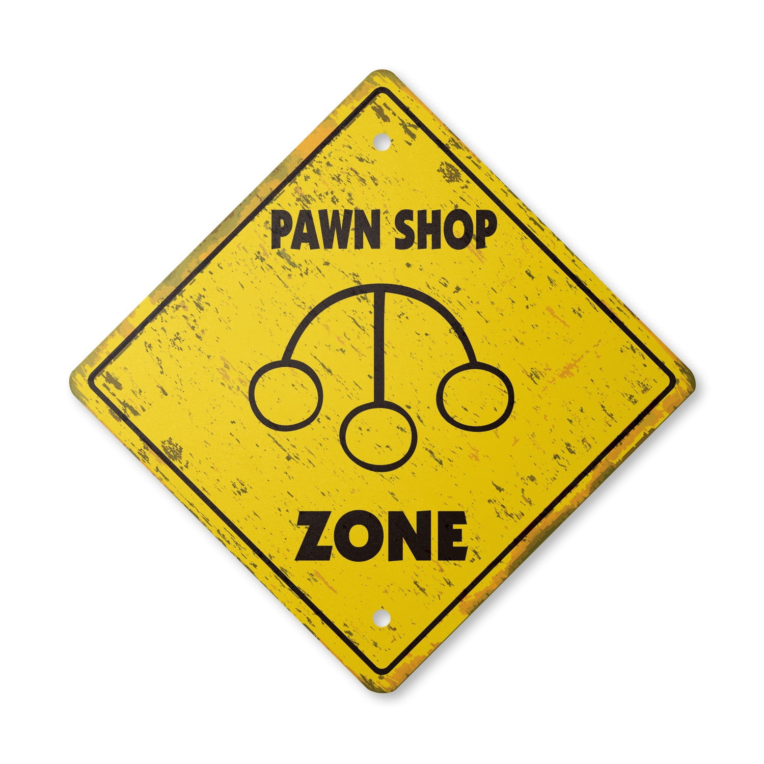 Pawn Shop Vintage Crossing Sign Zone Xing | Indoor/Outdoor Plastic | 12 ...