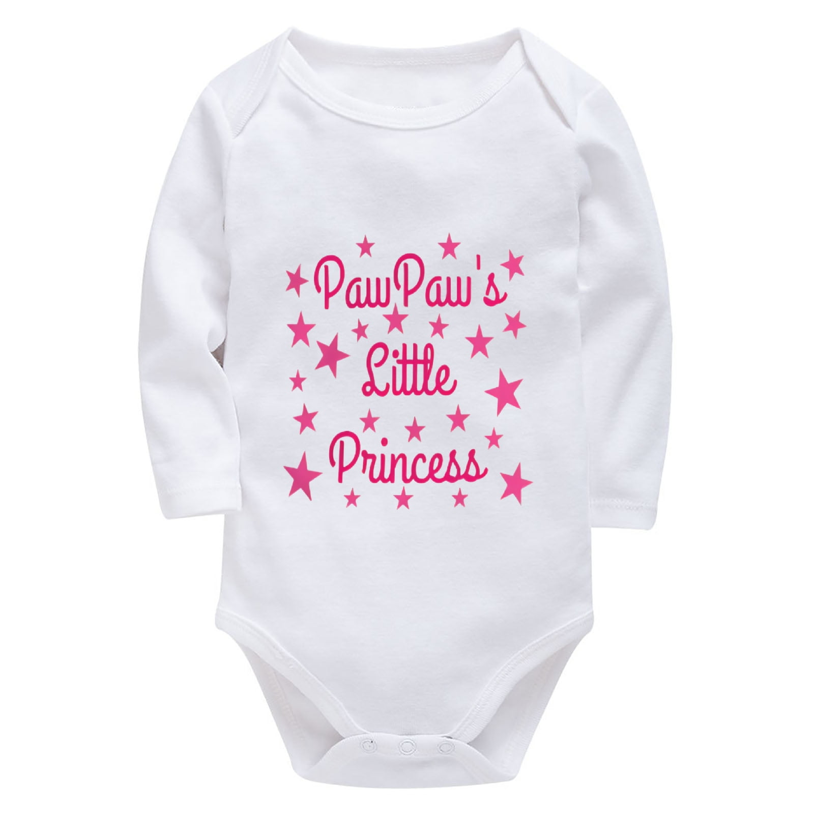 Pawpaw's Little Princess Baby Suit Onesie Long Sleeve Welcome Home Baby ...