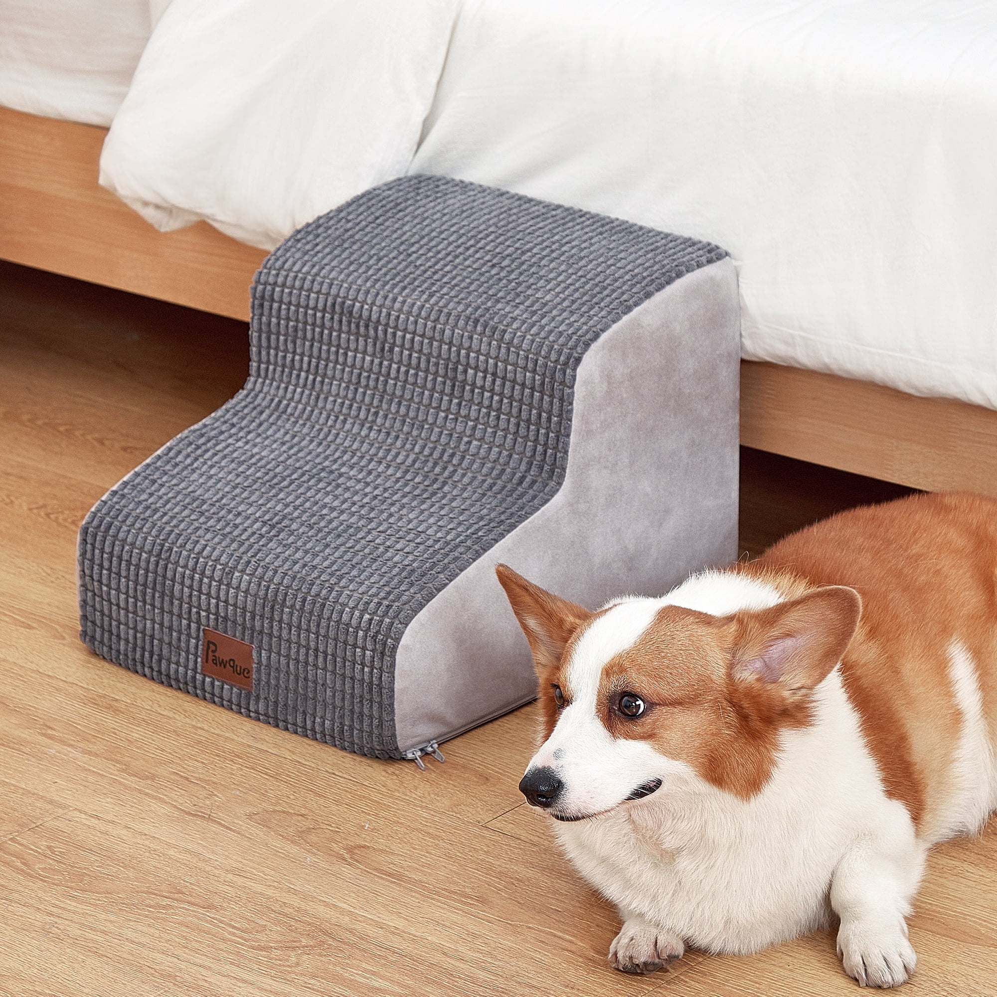 Pawque Dog Steps for Small Dog, 2 Step Dog Stairs for High Beds and ...