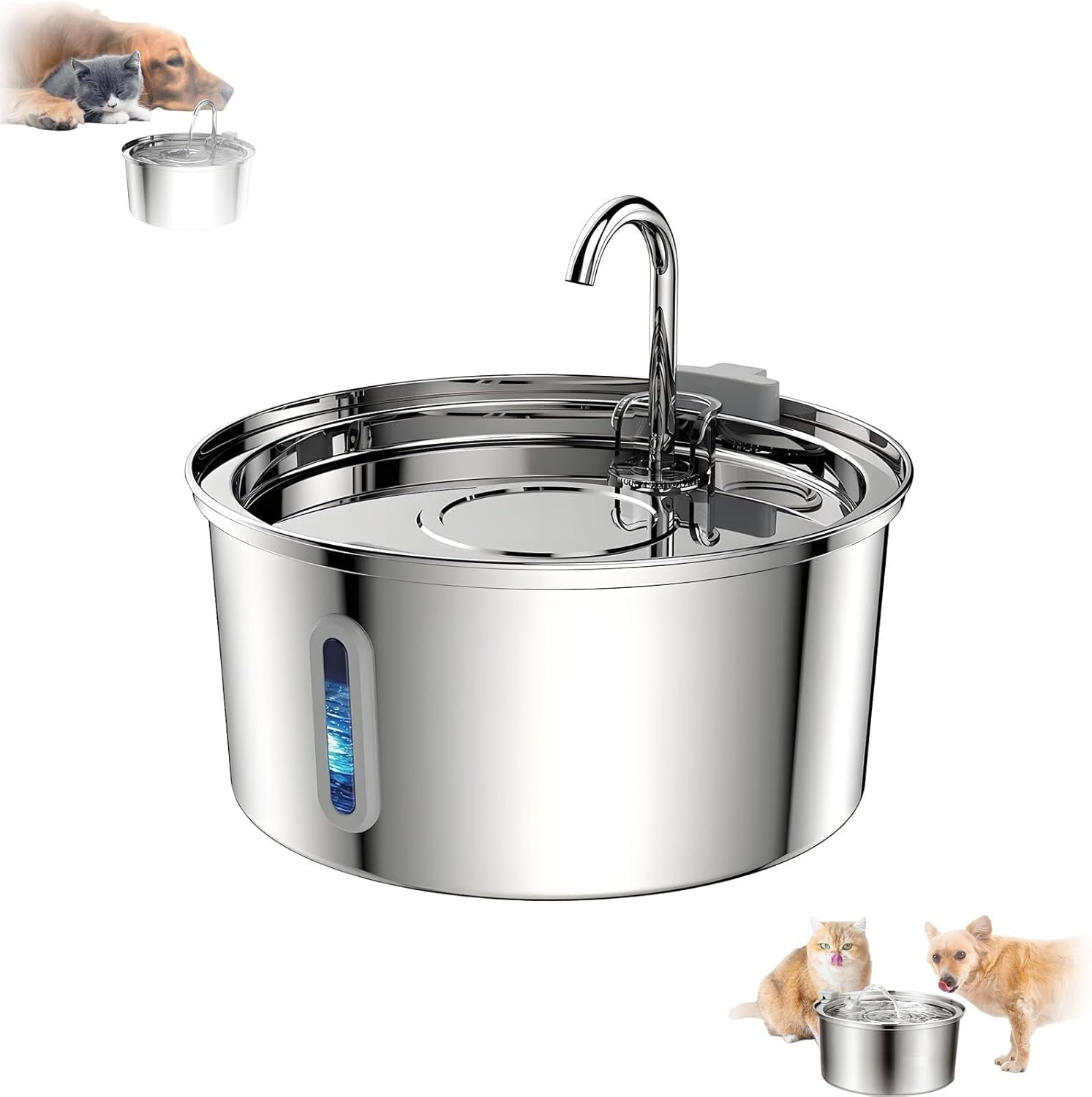 Pawquench Automatic Pet Water Fountain, 2025 Self Cleaning Dog Water ...