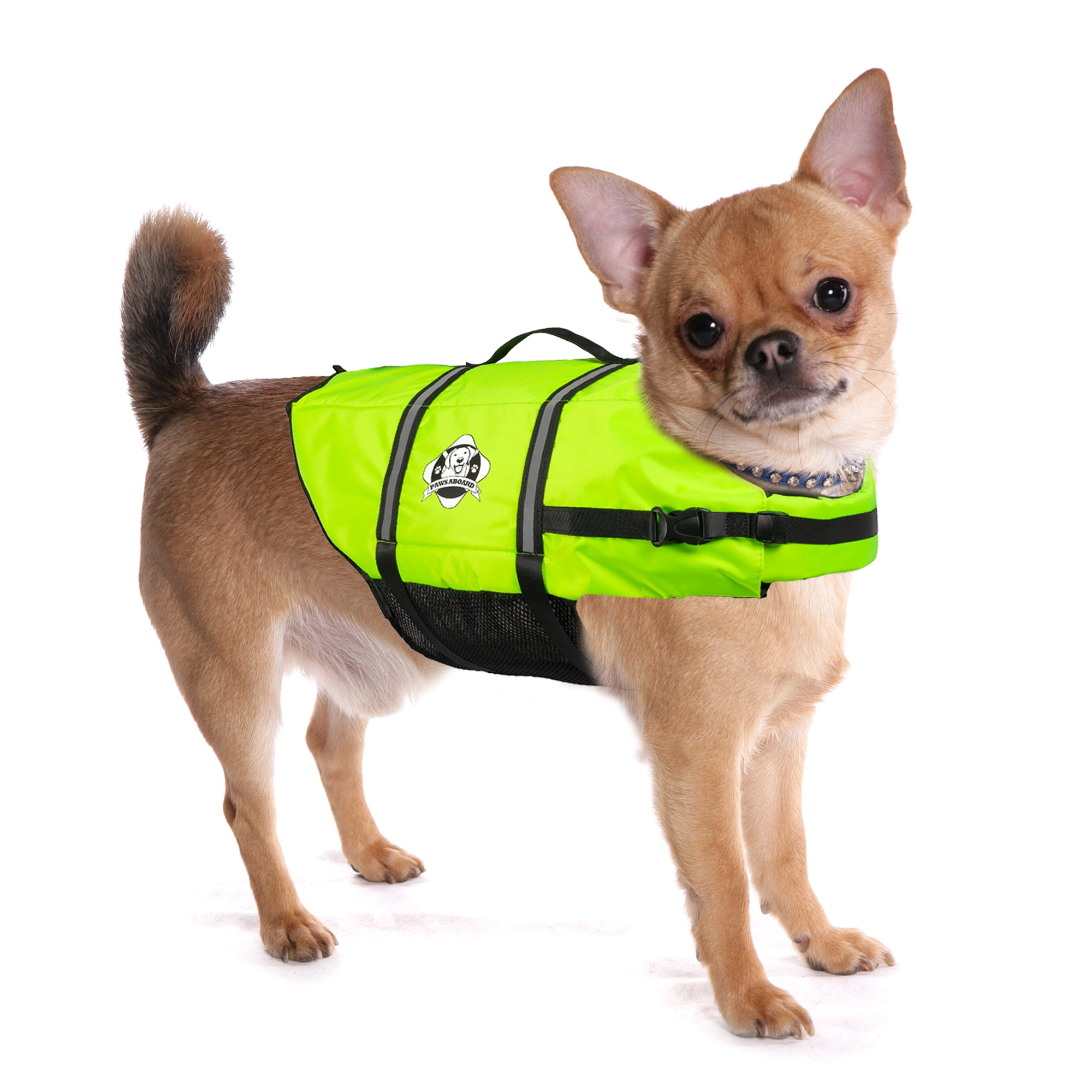 Paws Aboard 1100 Dog Life Jacket, Neon Yellow - XX-Small - Walmart.com