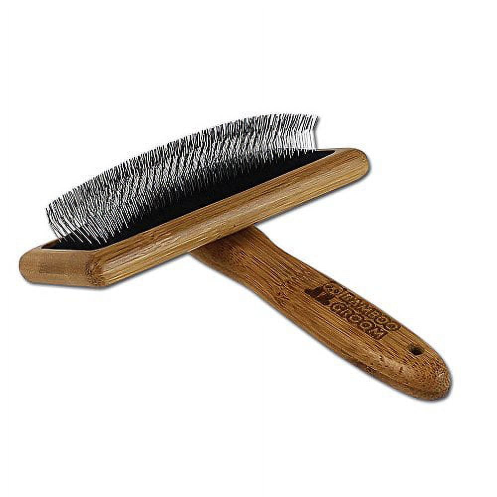 Paws & Alcott 067143 Bamboo Slicker Brush with Stainless Steel Pins ...