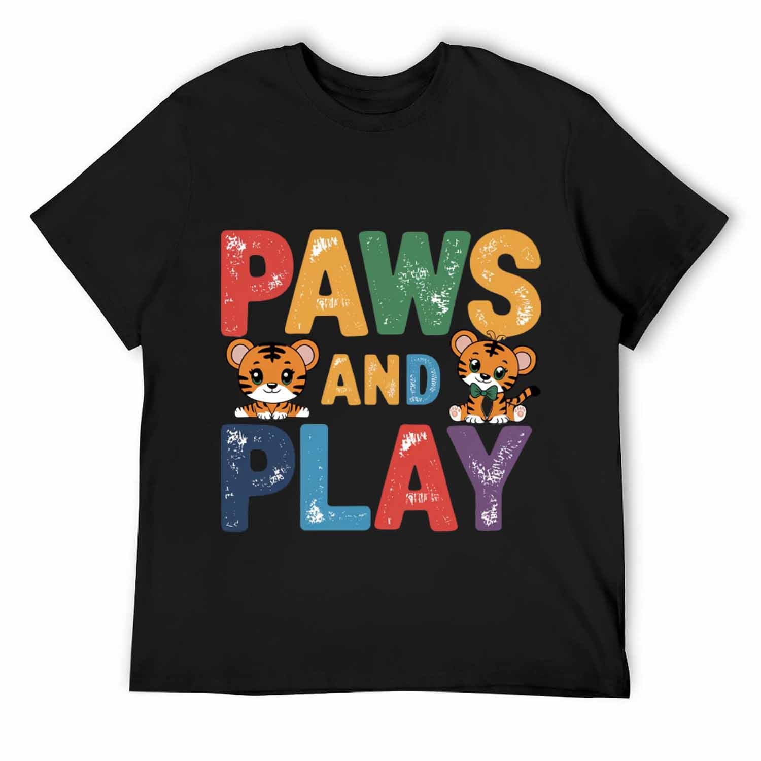 Paws And Playt shirt design bull dog With Cute Rainbow For Teachers And ...