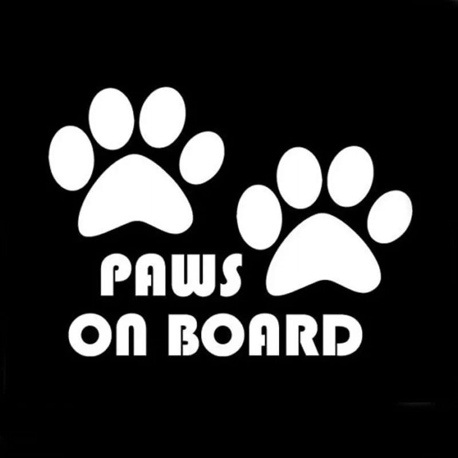 Paws on Board Vehicle Vinyl Sticker, Dog on Board Car Safety Sign, Cute ...