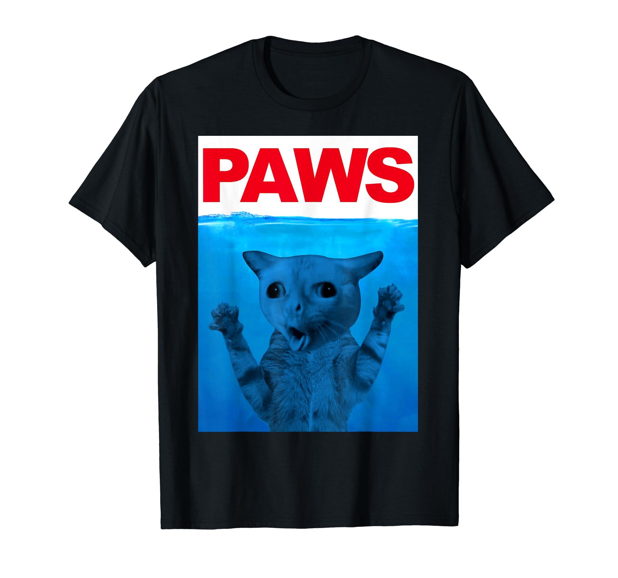 Paws Cat Meme Humor Funny Kitty Lover Funny Cats Dads Mom T-Shirt ...