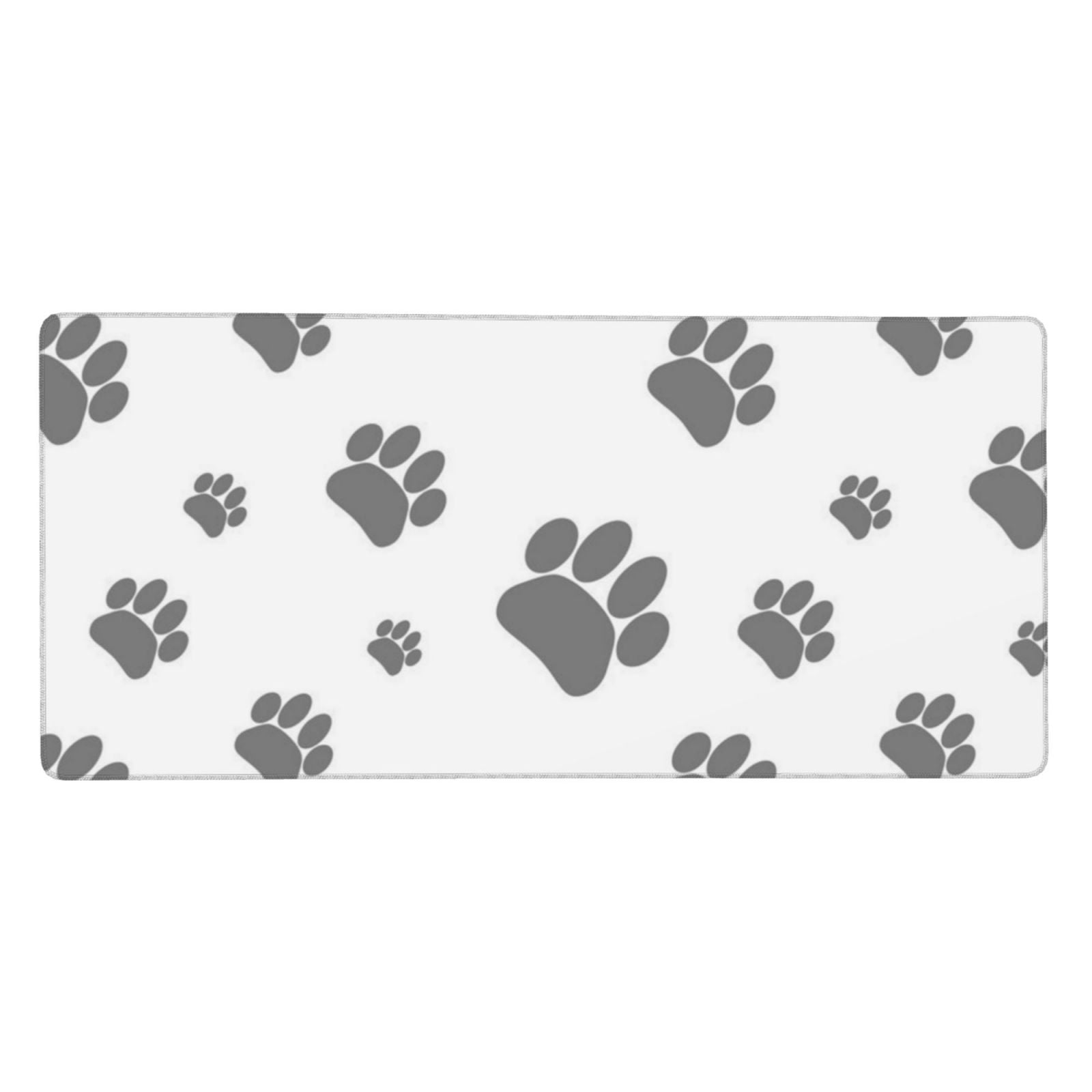 Paws Footprint Dog And Cat Animals Grey Mousepad Large Mouse Pad Desk ...