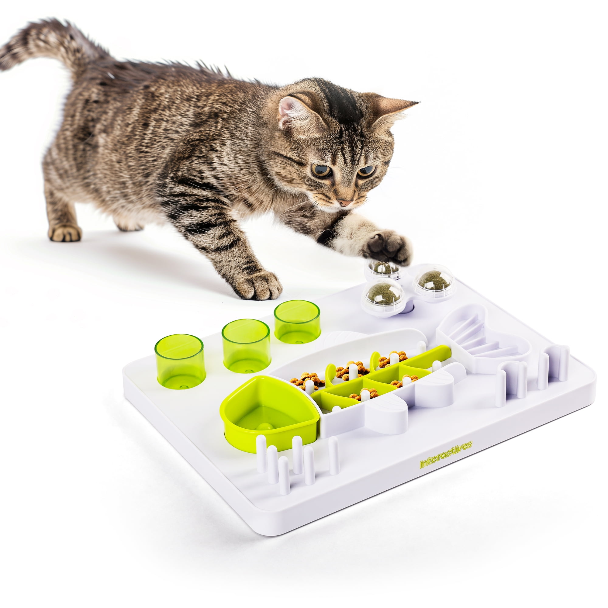 All For Paws Interactive Cat Puzzle Feeder Toy, Kitty Slow Feeding Toy ...