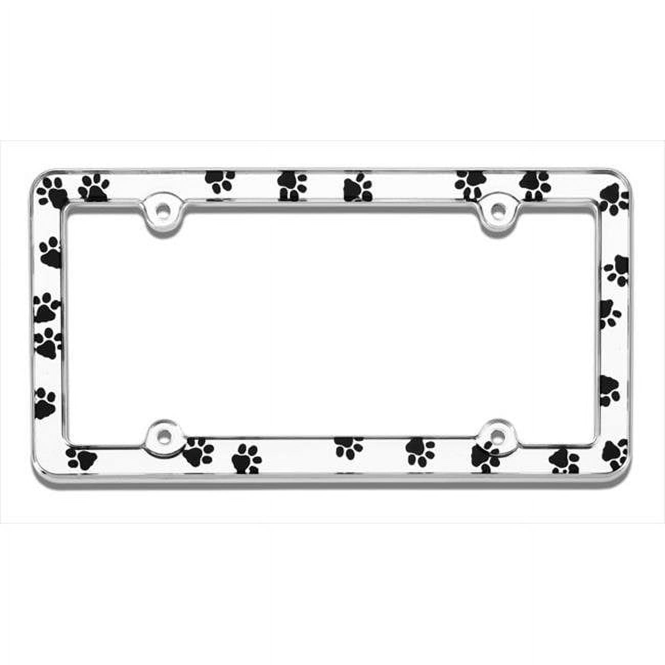 Paws License Plate Frame, Chrome - Walmart.com
