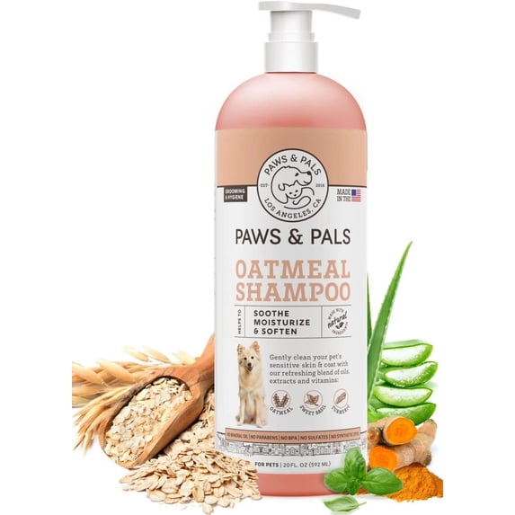 Paws & Pals Dog Shampoo and Conditioner, Oatmeal 6-in-1, Medicated for ...